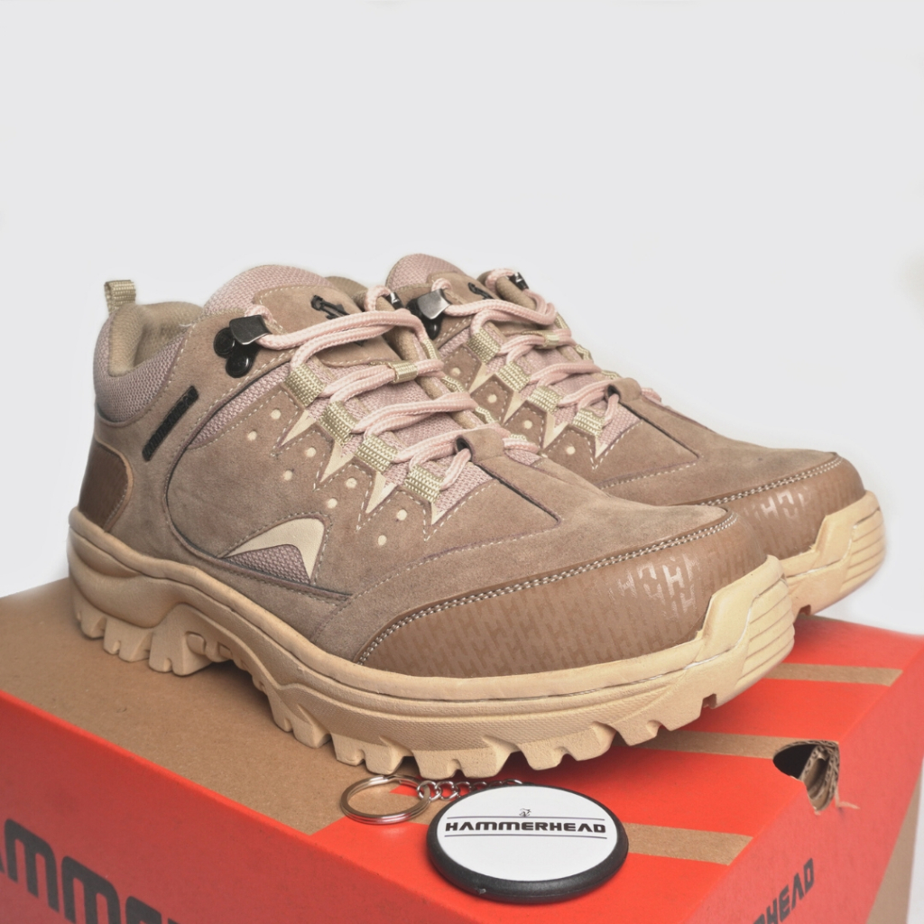 Jual Hammerhead Sepatu Pria Safety Boots Mako Low All Cream Ujung Besi ...