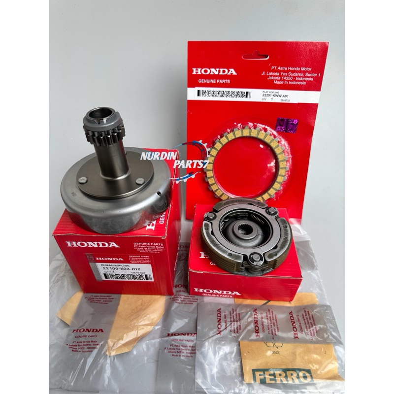 Jual Paket Lonceng + Kampas Ganda Assy + Plat Kopling Revo 110 Fi Revo fit fi Revo X injeksi K03 ...