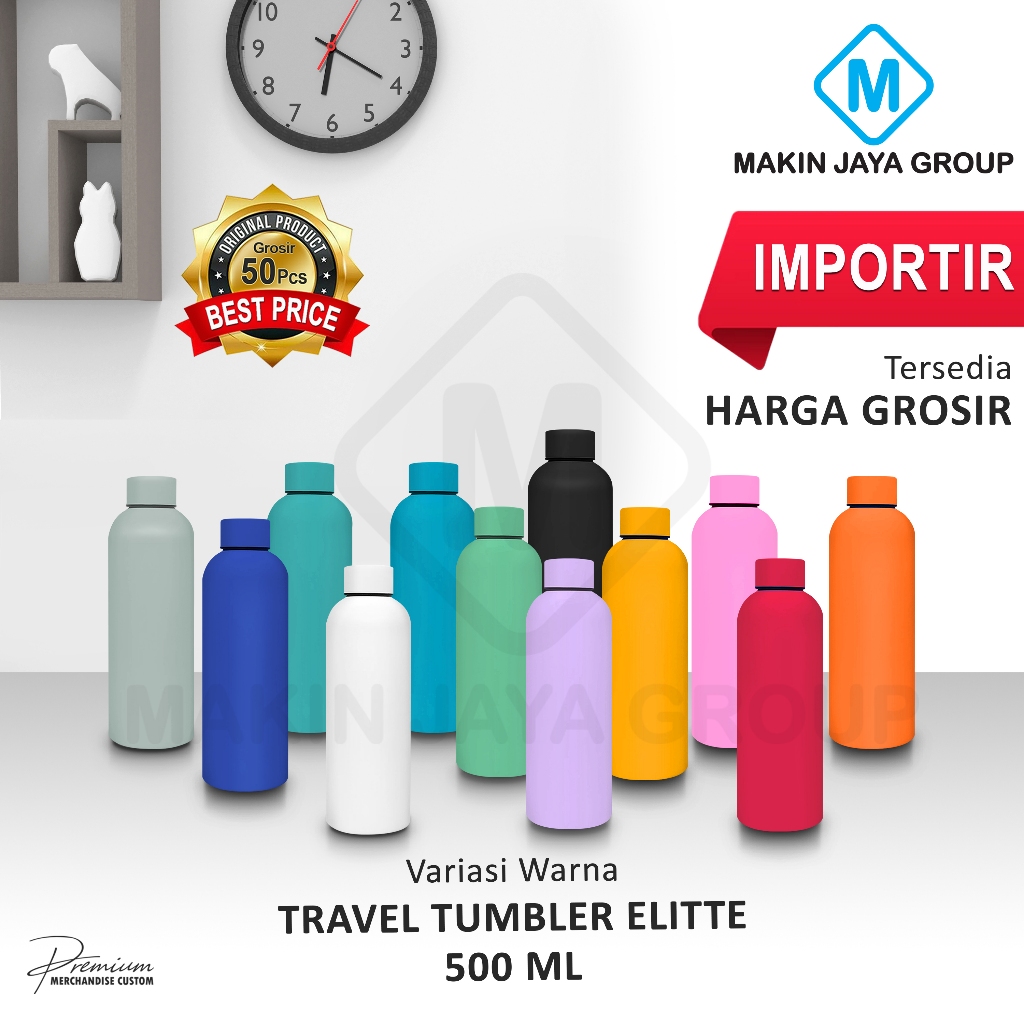 Jual TUMBLER ELITE PREMIUM POLOS STAINLESS 500ML BAHAN ANTI KARAT ...