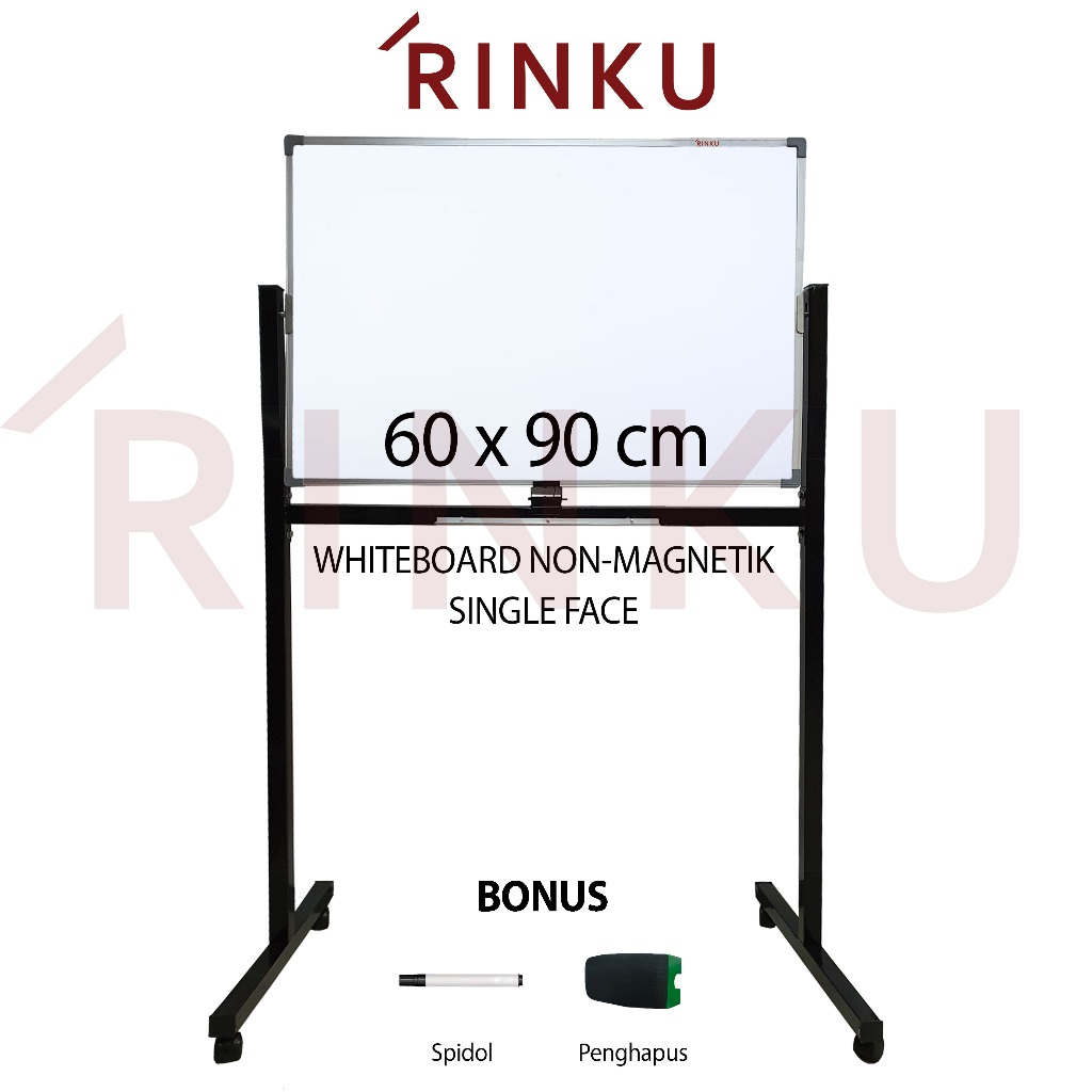 Jual Papan Tulis Whiteboard Standing Non Magnetik Single Face Rinku ...