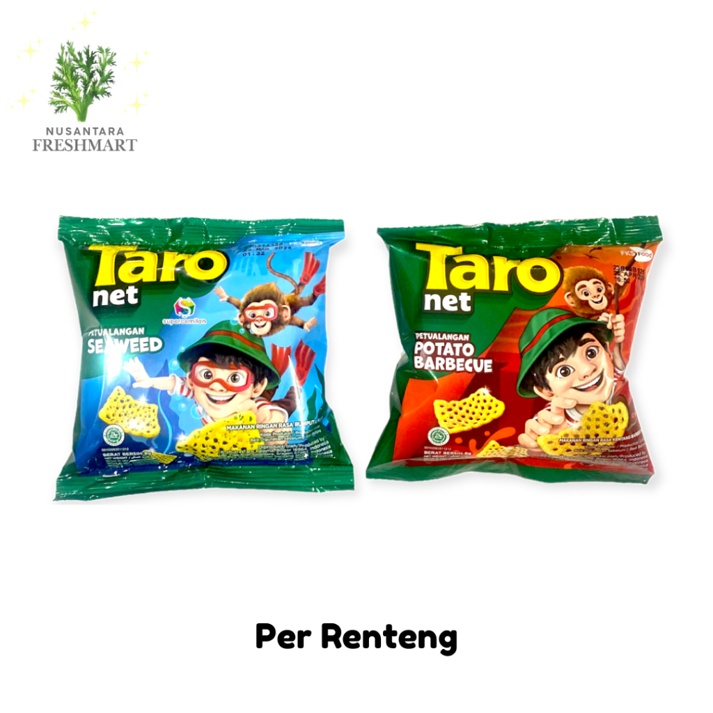 Jual [Nusantara Freshmart] Taro Net 8 gr Snack Seaweed Potato Barbecue ...