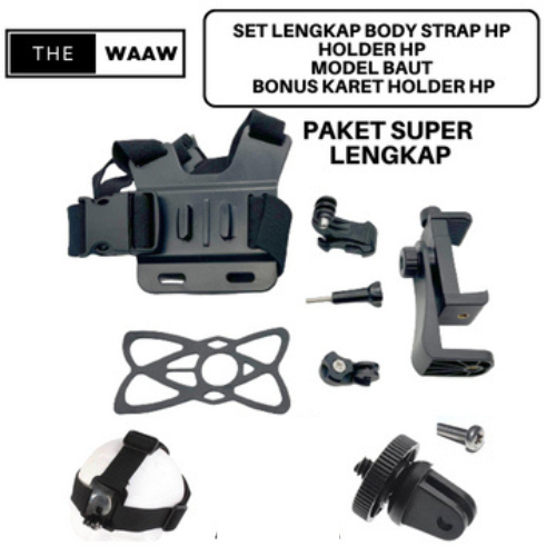 Jual Chest Strap HP Vlog Smartphone Handphone Body Clamp Motovlog di ...