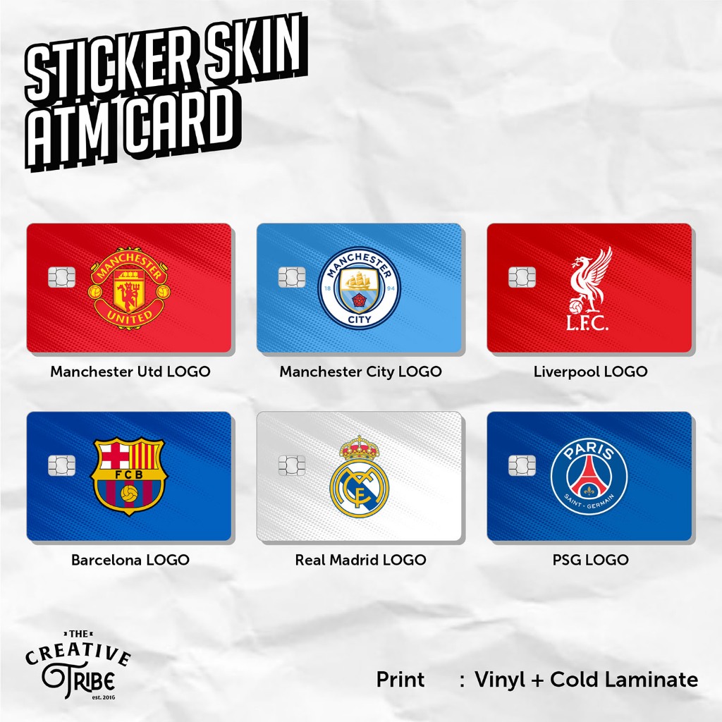 Jual Football Club - Sticker Skin Card - Vinyl ATM Debit Credit Emoney ...