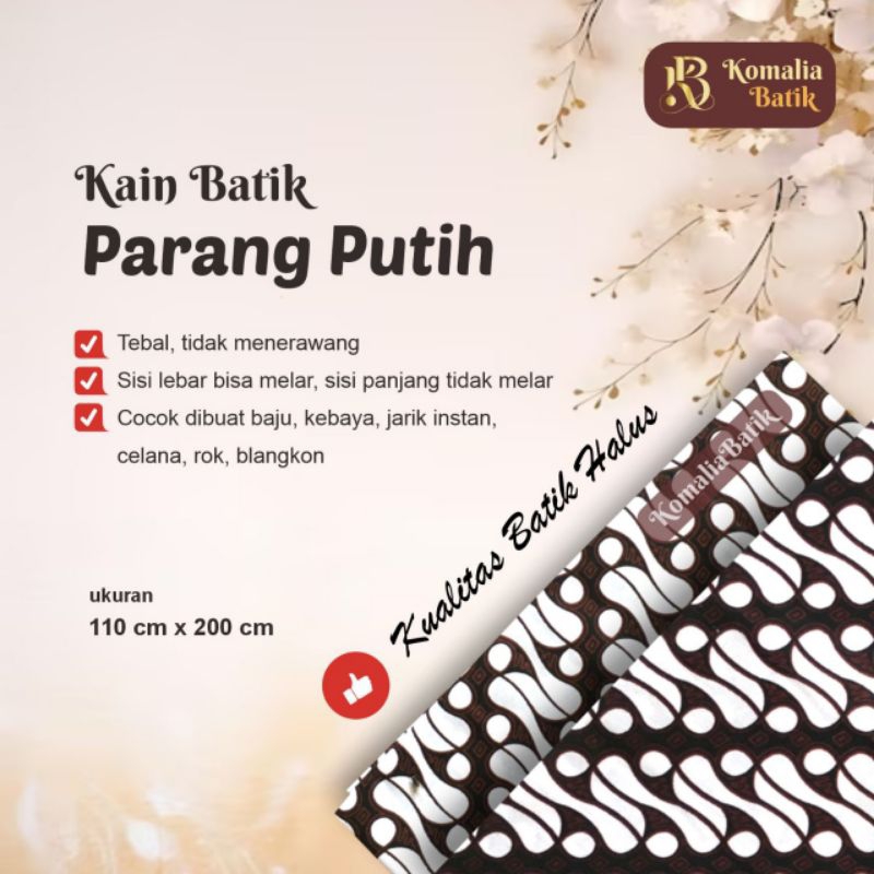 Jual Jarik Batik Motif Putih Merk Salam Manis dan Cemerlang | Shopee ...