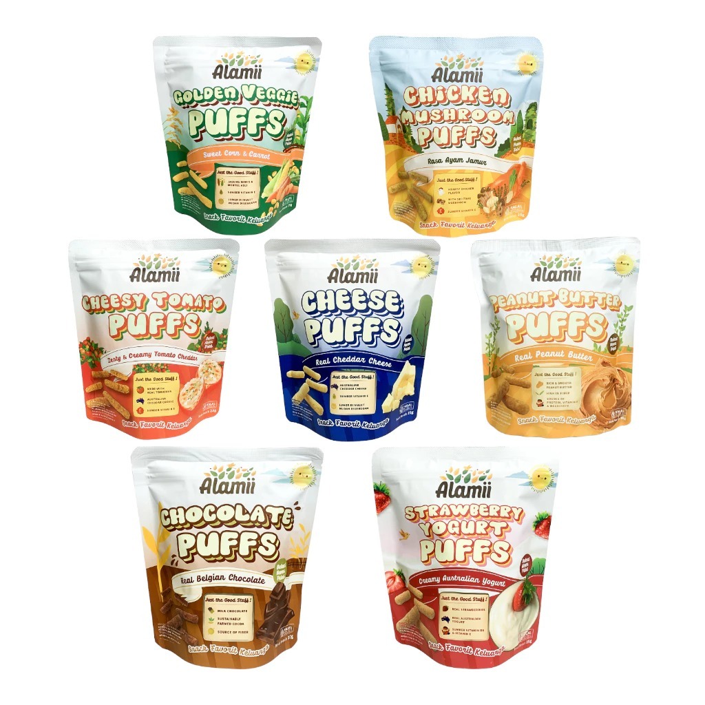 Jual ALAMII PUFFS 15 gr | Snack Mpasi 9 Bulan | Cemilan Mpasi Bayi ...