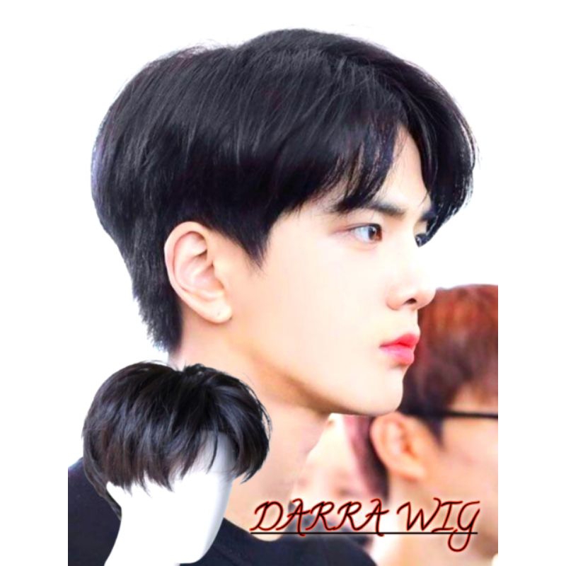 Jual WIG PRIA KOREA BELAH TENGAH | Shopee Indonesia