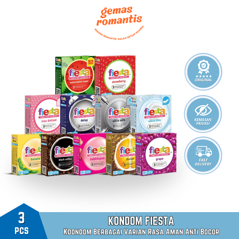 Jual Kondom Fiesta Max Dotted - Delay - Ultra Thin - Grape - Banana ...