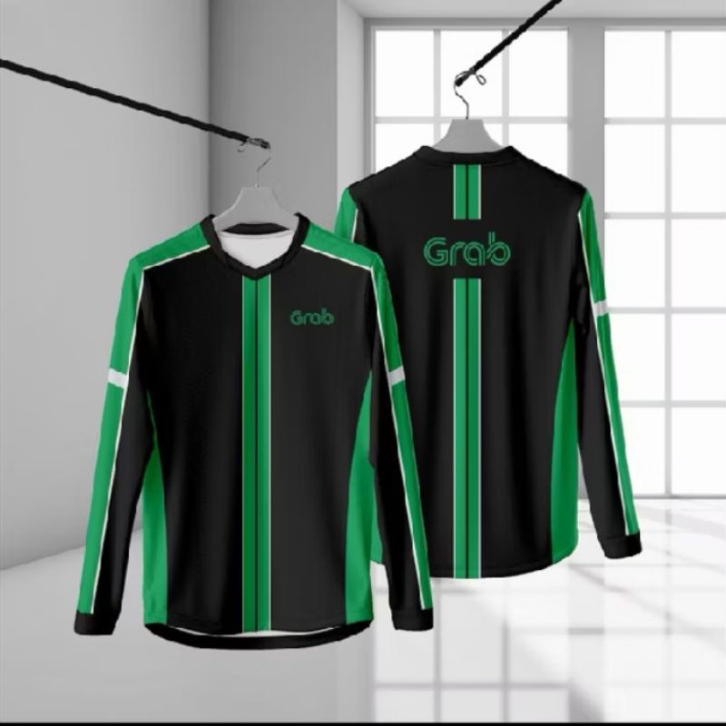 Jual Jersey GRAB Hitam Hijau full printing | Shopee Indonesia