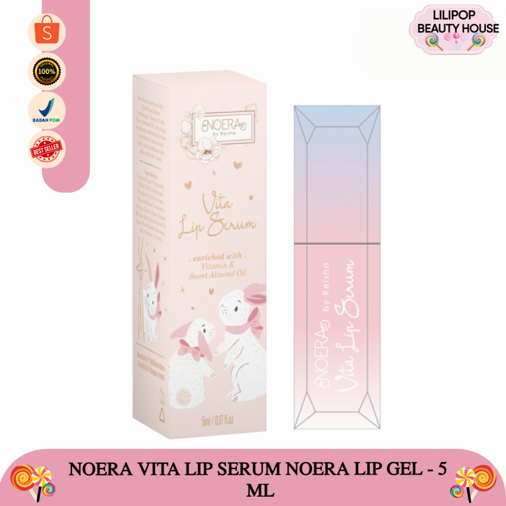 Jual NOERA VITA LIP SERUM NOERA LIP GEL - 5 ML | Shopee Indonesia