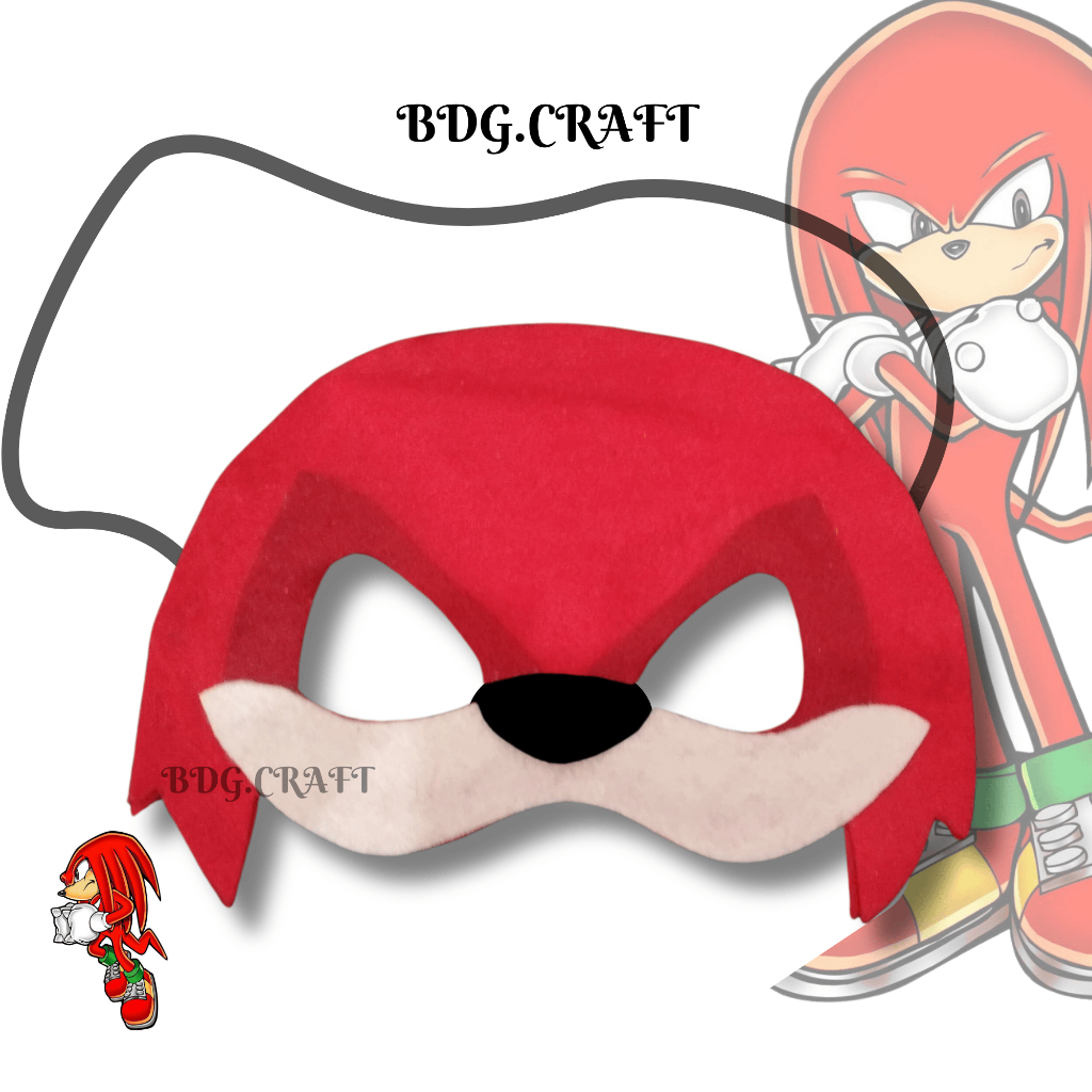 Jual Topeng flanel Cosplay Sonic the hedgehog Knuckles the Echidna ...
