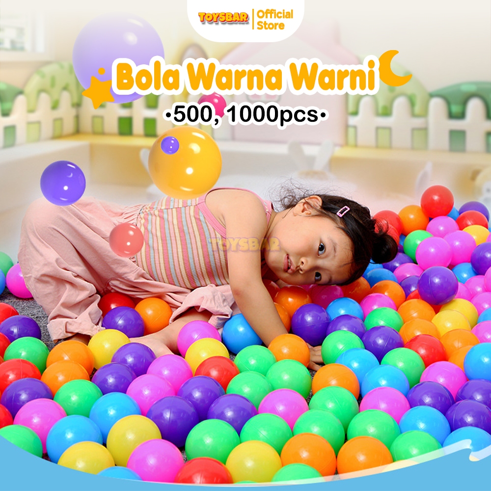 Jual 𝐓𝐎𝐘𝐒𝐁𝐀𝐑 Mainan Playground Mandi Bola Anak Warna Warni diameter 6cm ...