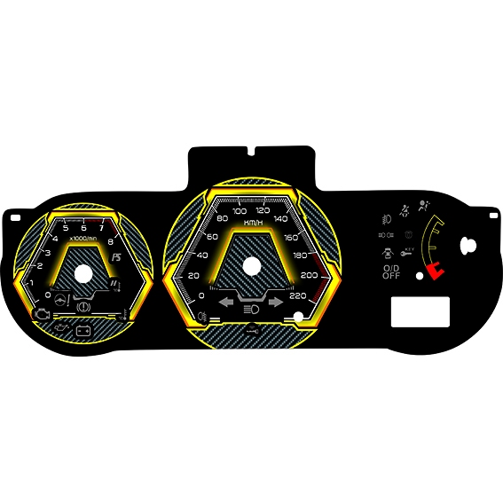 Jual Custom Speedometer Mobil Livina GT Series Yellow | Shopee Indonesia