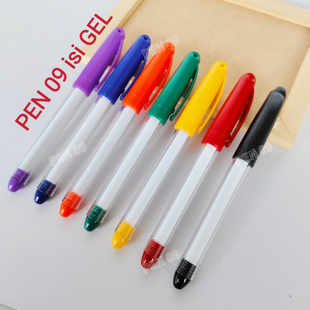 Jual Pen 09 / Pen Plastik isi Gel / Pen Plastik / Pulpen Plastik / Pen ...