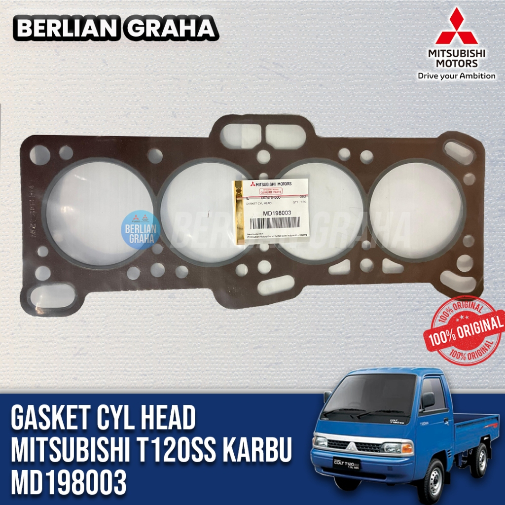 Jual Paking Kop Gasket Cylinder Head T120ss Karbu Original Mitsubishi | MD198003 | Shopee Indonesia