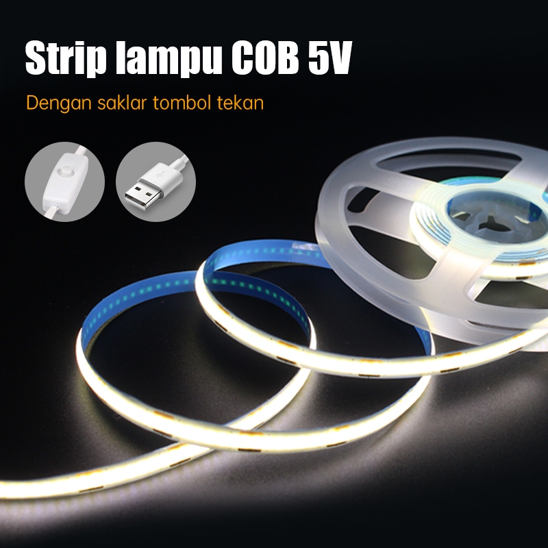 Jual Strip Lampu Latar Belakang TV LED COB 5V USB 5V Ruangan 2M 3M ...
