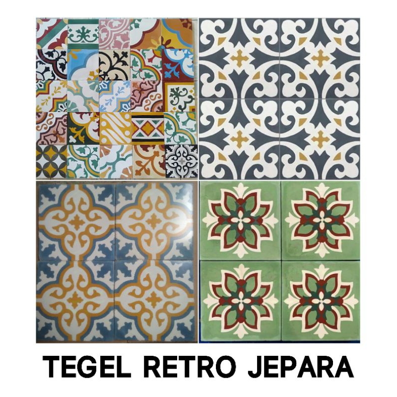 Jual Tegel 20x20cm Motif Ubin Lantai Tekel Rumah Heritage | Shopee ...