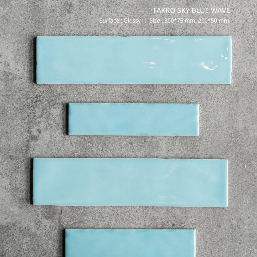 Jual Keramik Venus Takko Fancy Sky Blue Wave Glossy - Keramik Dinding ...