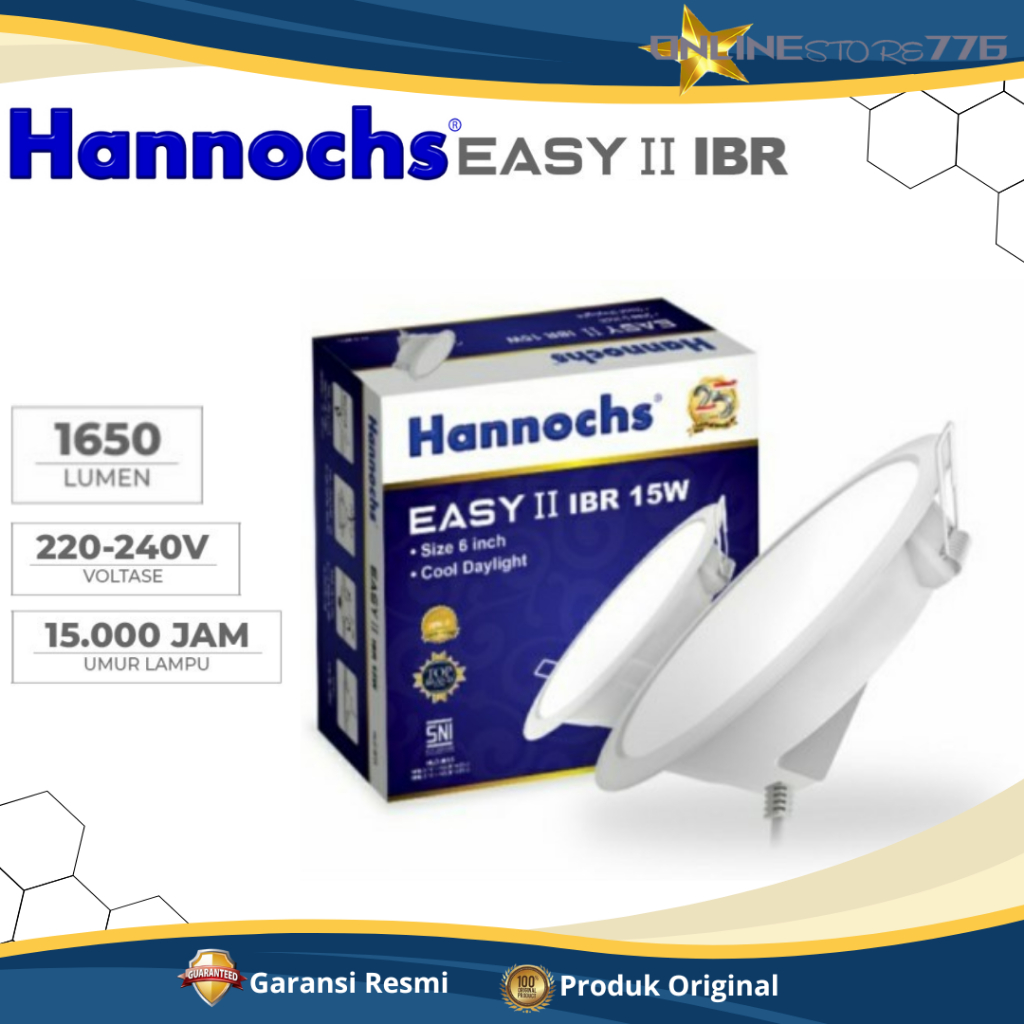 Jual Hannochs Lampu Downlight LED EASY II 15W IBR Cahaya Putih INBOW - GARANSI RESMI | Shopee ...