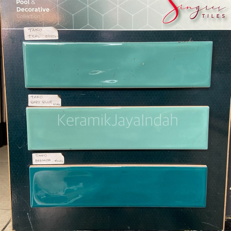 Jual SINGRES SIN GRES TAKO TEAL BABY BLUE BERMUDA SUBWAY TILE KERAMIK ...
