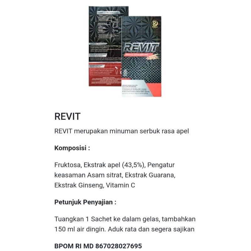 Jual Revit Suplemen Minum Asam Sitrat Ektrokat Ekstrak Ginseng Vitamin ...