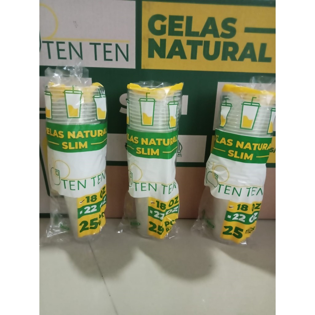 Jual CUP GELAS PLASTIK TEN TEN 18oz SLIM 7 GR | Shopee Indonesia