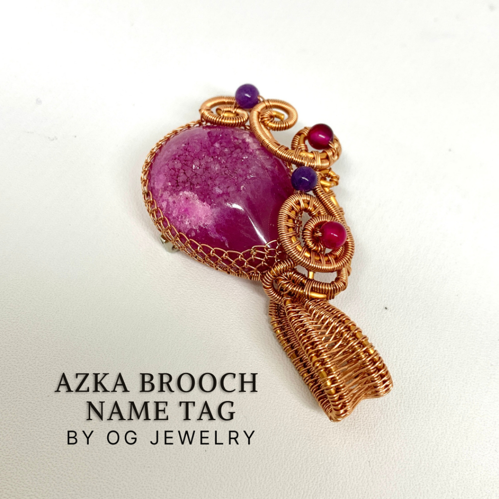 Jual Bros Name Tag Cantik Kekinian I Azka B57 I Batu Druzy I OG Jewelry ...