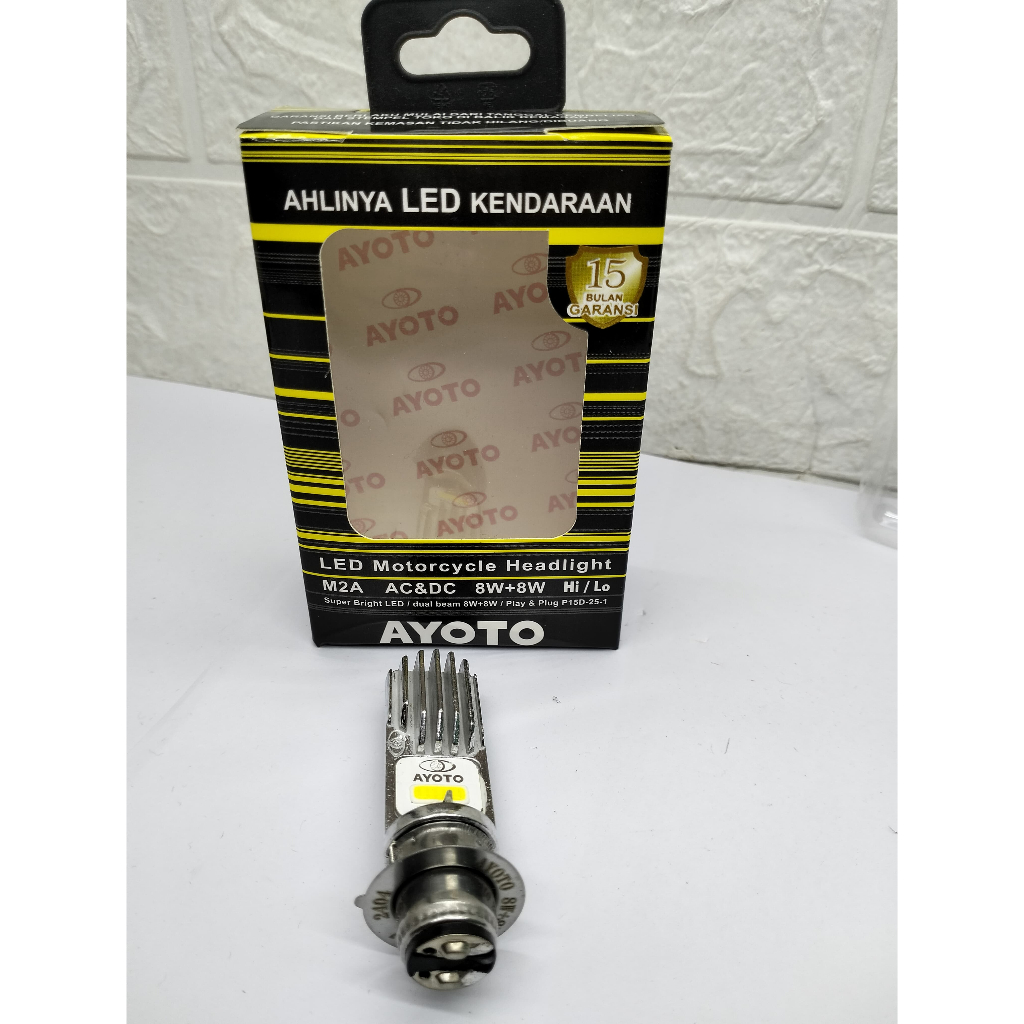 Jual Lampu LED Motor H6 Hi-Lo 8W+8W AC DC AYOTO M2A BEBEK DAN MATIC - Putih (DUS KUNING ...