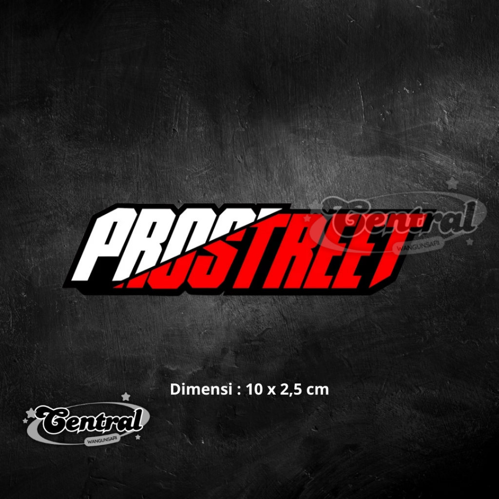 Jual Sticker Prostreet Vinyl Waterproof 10cm Stiker Bodi Motor Laminasi ...