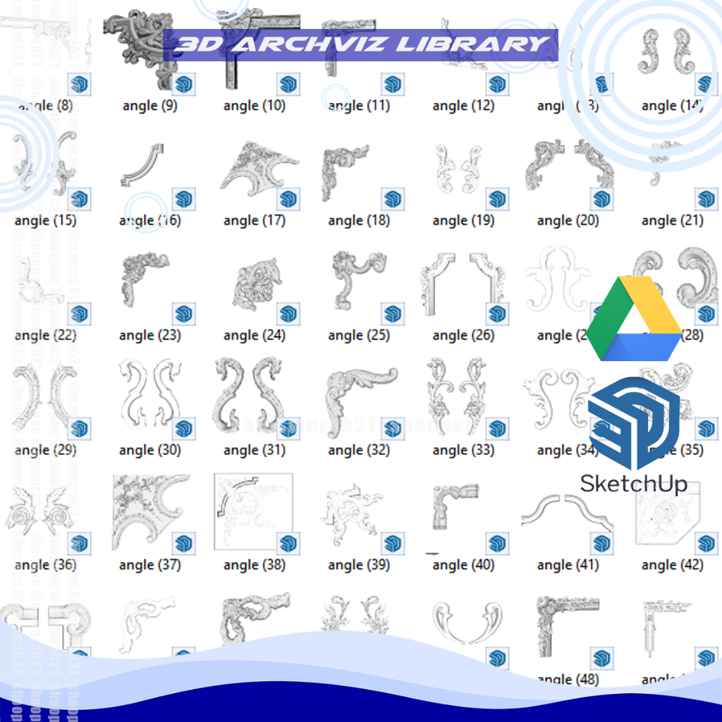 Jual 130 Profil Corner Sketchup Model Asset Library | Shopee Indonesia