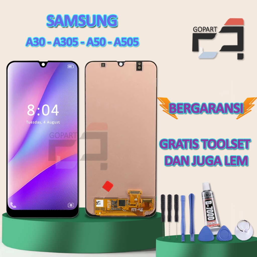 Jual LCD SAMSUNG A30/A305/A50/A505/A507 TOUCHSCREEN FREE TOOLSET+LEM | Shopee Indonesia