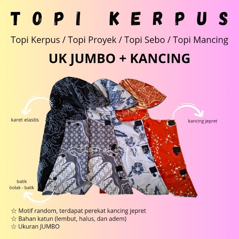 Jual Topi Kerpus / Topi Proyek / Topi Sebo / Topi Las / Topi Mancing ...