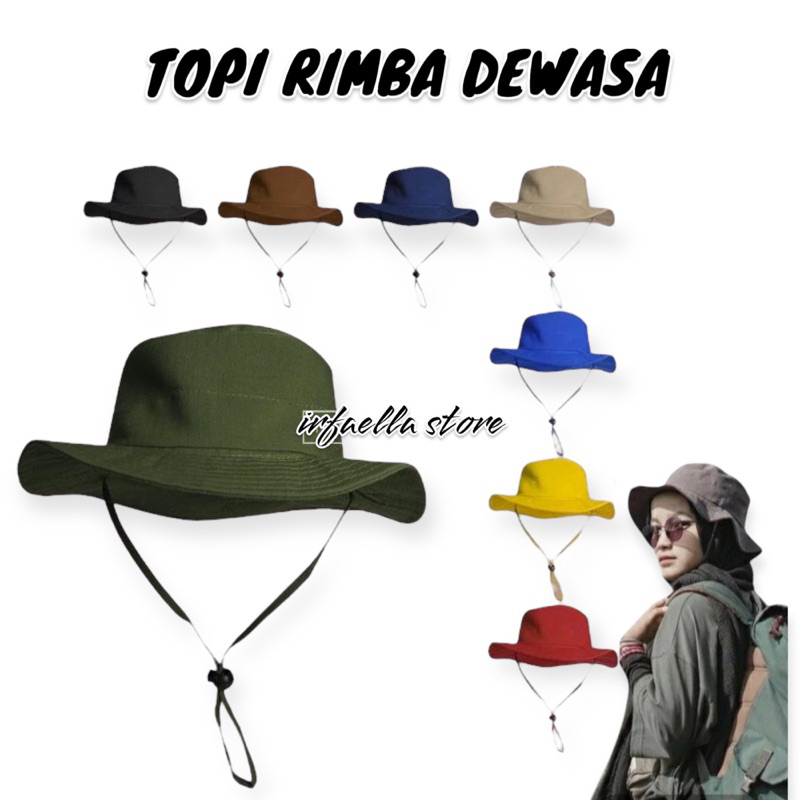Jual Topi Rimba Polos Dewasa-Topi Outdoor Lapangan | Shopee Indonesia