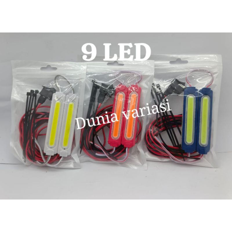 Jual lampu led kolong motor 9 mata super terang 2 pcs lampu + kabel 2 ...