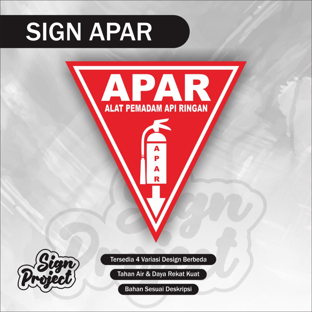 Jual Sticker Apar / Stiker Alat Pemadam / Rambu Kebakaran / segitiga ...