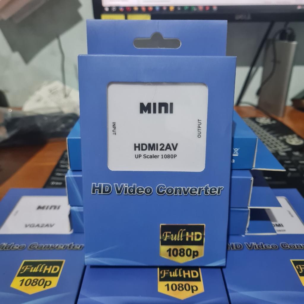 Jual ADAPTER HDMI TO AV HD VIDEO CONVERTER HDMI2AV BOX INPUT OUTPUT TV ...