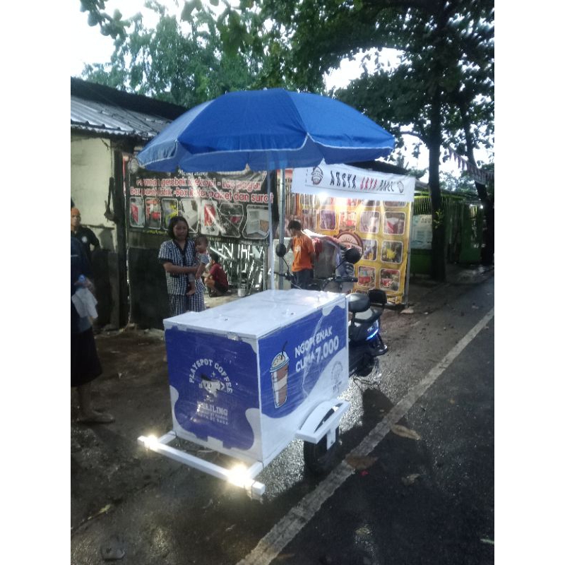 Jual gerobak kopi sepeda listrik 100x60x60 | Shopee Indonesia