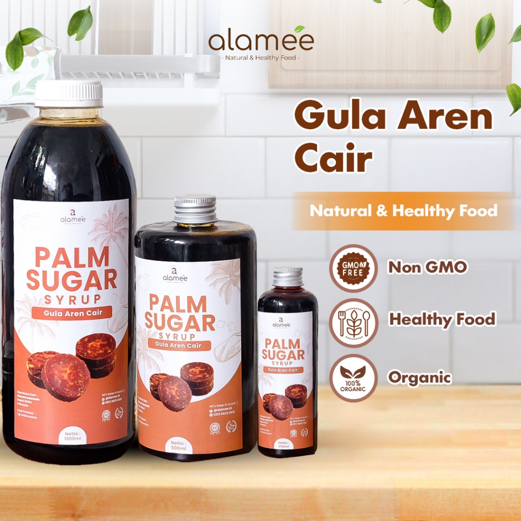 Jual ALAMEE Gula Aren Cair Syrup Palm Sugar Organic Liquid Organik Pure ...
