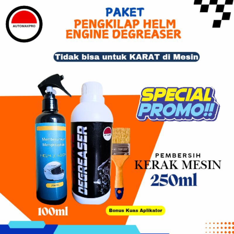Jual Automaxpro AMP Paket Bundling Engine Degreaser (250ml) & Pengkilap Help (100ml) | Shopee ...