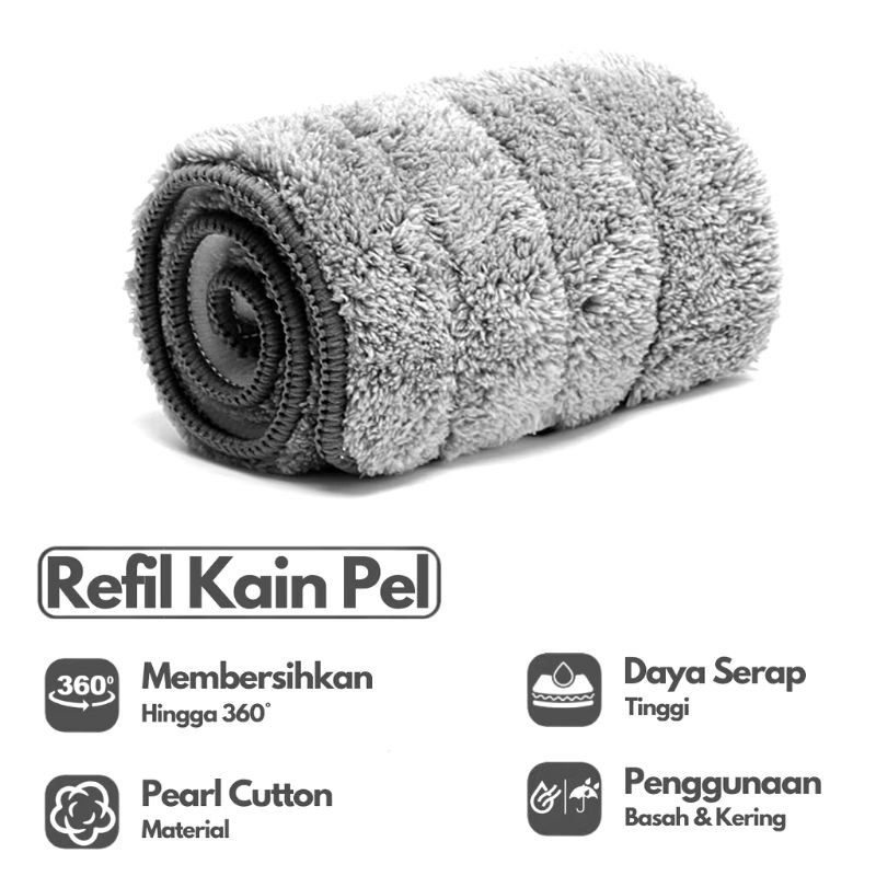 Jual Refil Kain Pel Lantai Ultra MOP Refill MOP / Isi Refill Kain pel | Shopee Indonesia