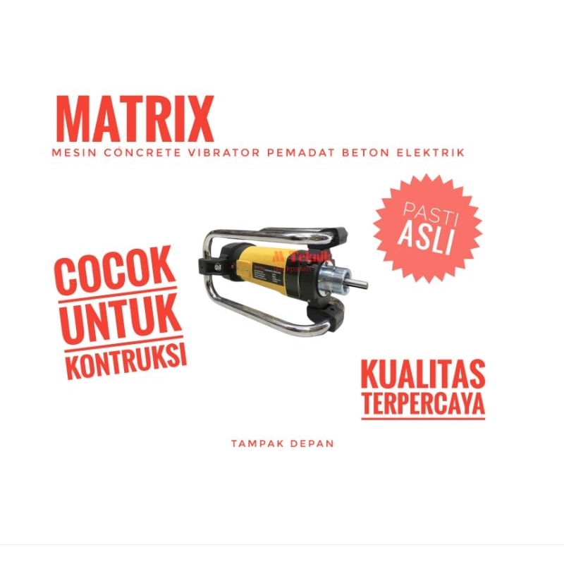 Jual Mesin Concrete Vibrator Matrix Pemadat cor semen beton elektrik ...