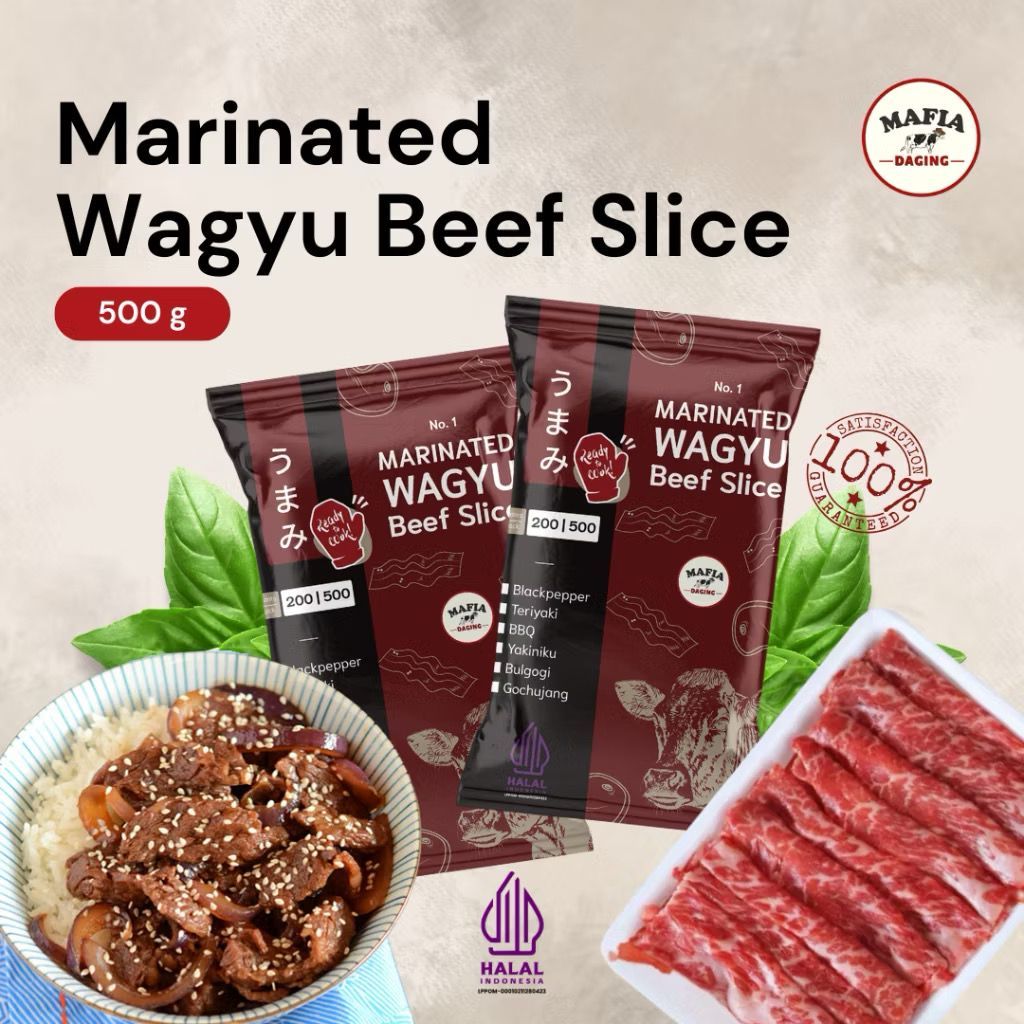 Jual Marinated Wagyu Beef Slice 500 gram | Shopee Indonesia