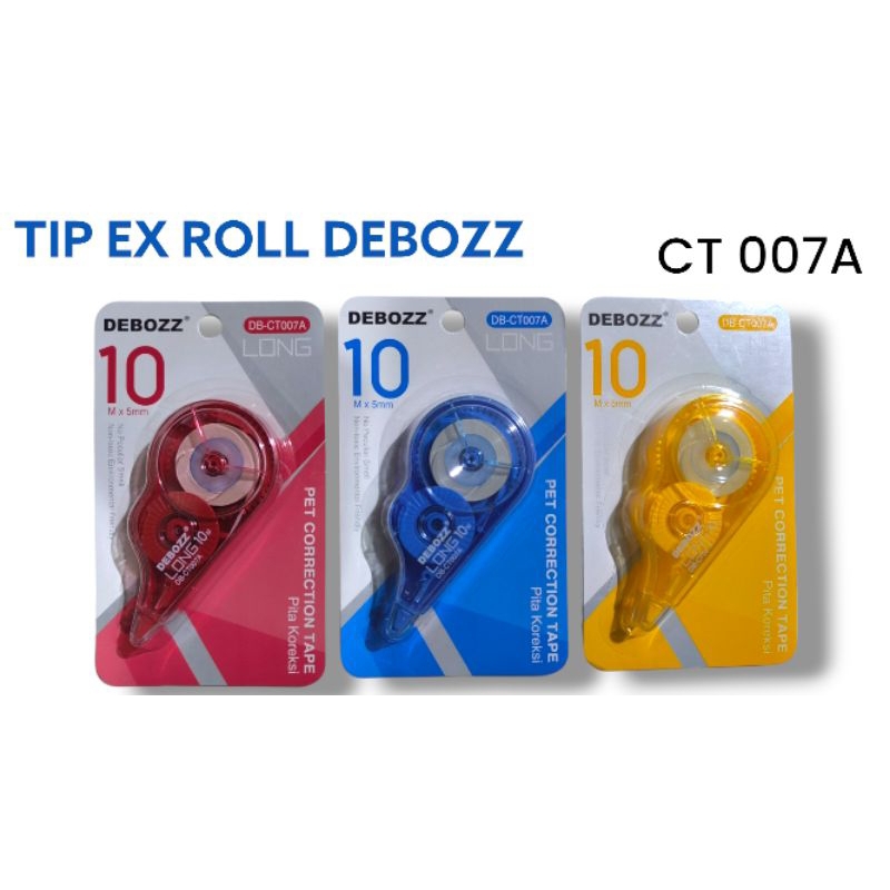 Jual CORRECTION TAPE DEBOZZ TIP EX ROLL CT 007A ( PCS ) | Shopee Indonesia