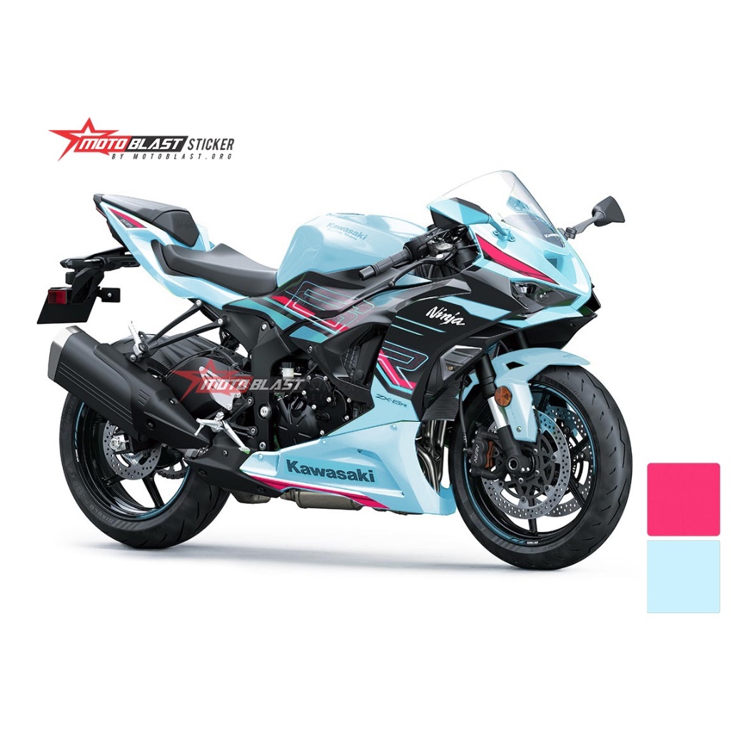 Jual Decal Stiker ZX6R 2023-up Baby Blue Full Body Motoblast | Shopee ...
