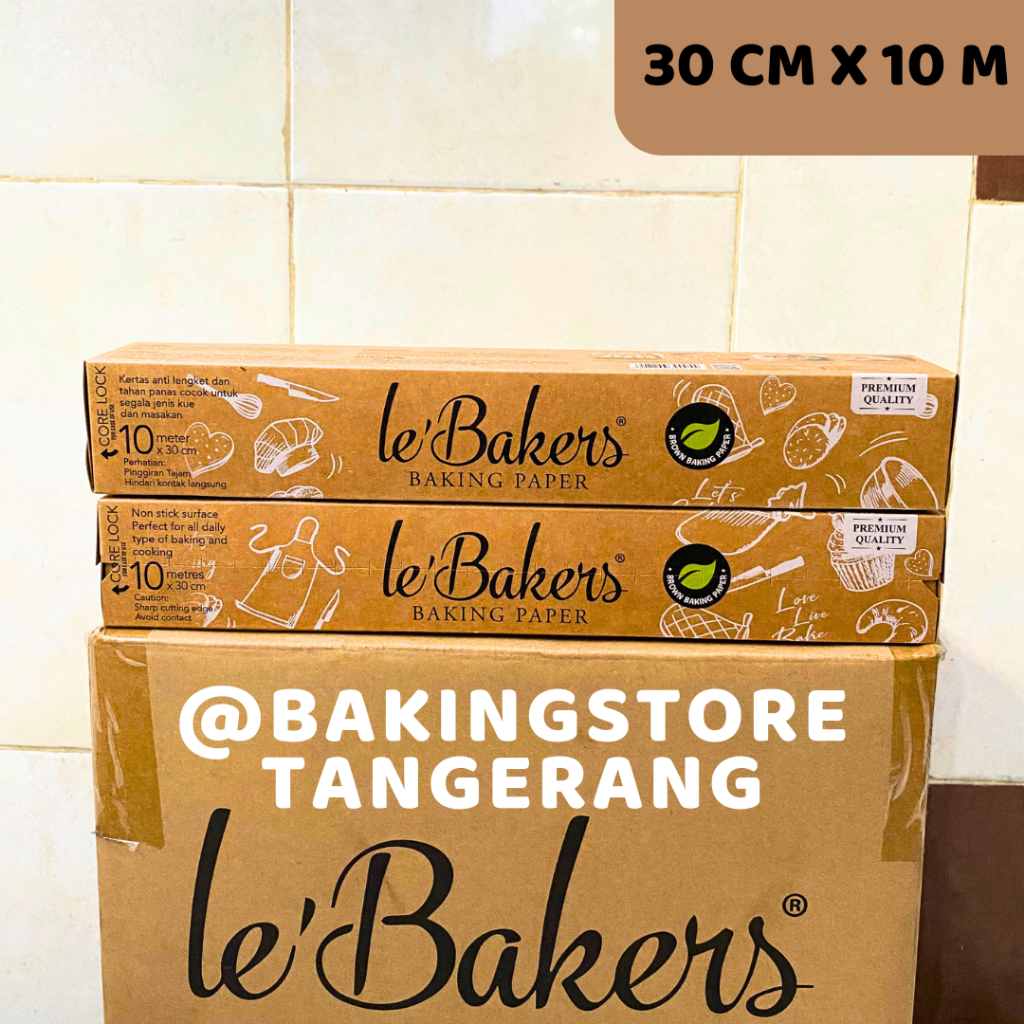 Jual Le Bakers Baking Paper Brown 30CM x 10M | Kertas Baking Roti ...