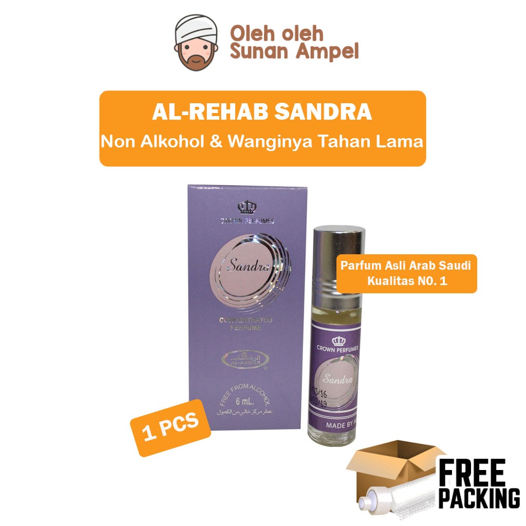 Jual Parfum Al Rehab Sandra Roll On 6 Ml Aroma Khas Timur Tengah ...