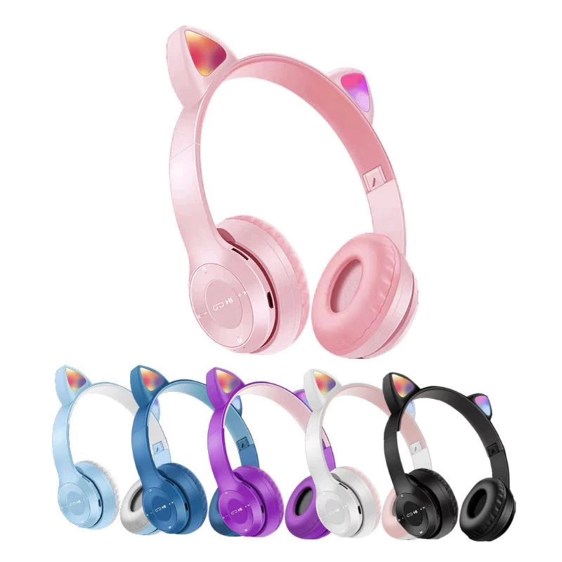 Jual Headphone Kucing Warna-Warni / Headset Gaming Telinga Kucing ...