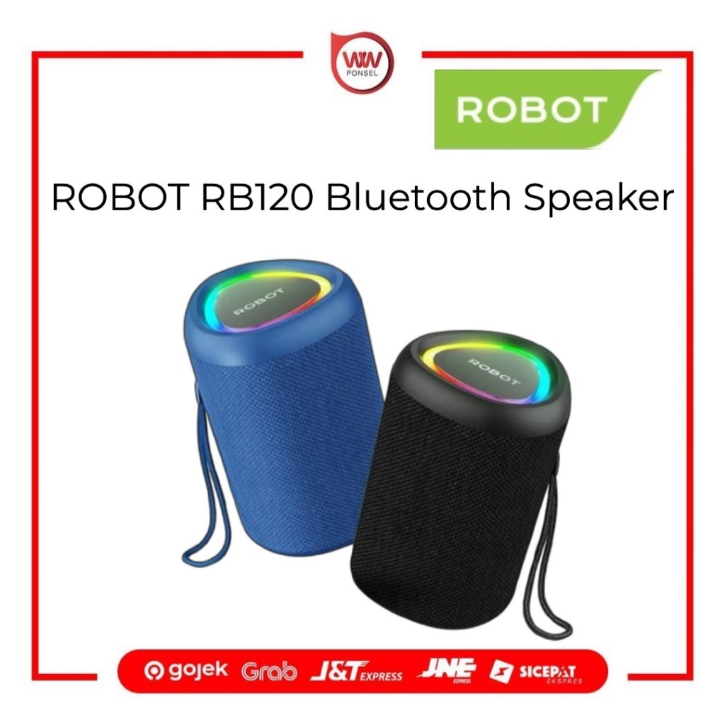 Jual ROBOT RB120 Bluetooth Speaker Bluetooth 5.3 RGB Waterproof IPX4 ...