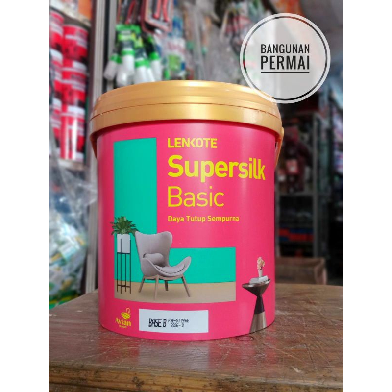 Jual Cat Tembok Lenkote Supersilk Basic 2,5 Liter Daya Tutup Sempurna ...