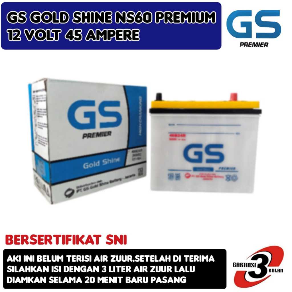 Jual Aki Mobil Avanza/Terios/Rush/Taruna/Xenia/Katana/Escudo/APV GS Gold shine NS60 Premium 45 ...