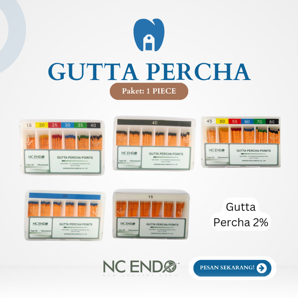 Jual Gutta Percha Points Denco Dental 15-40 20 25 45-80 / guttap 02 ...